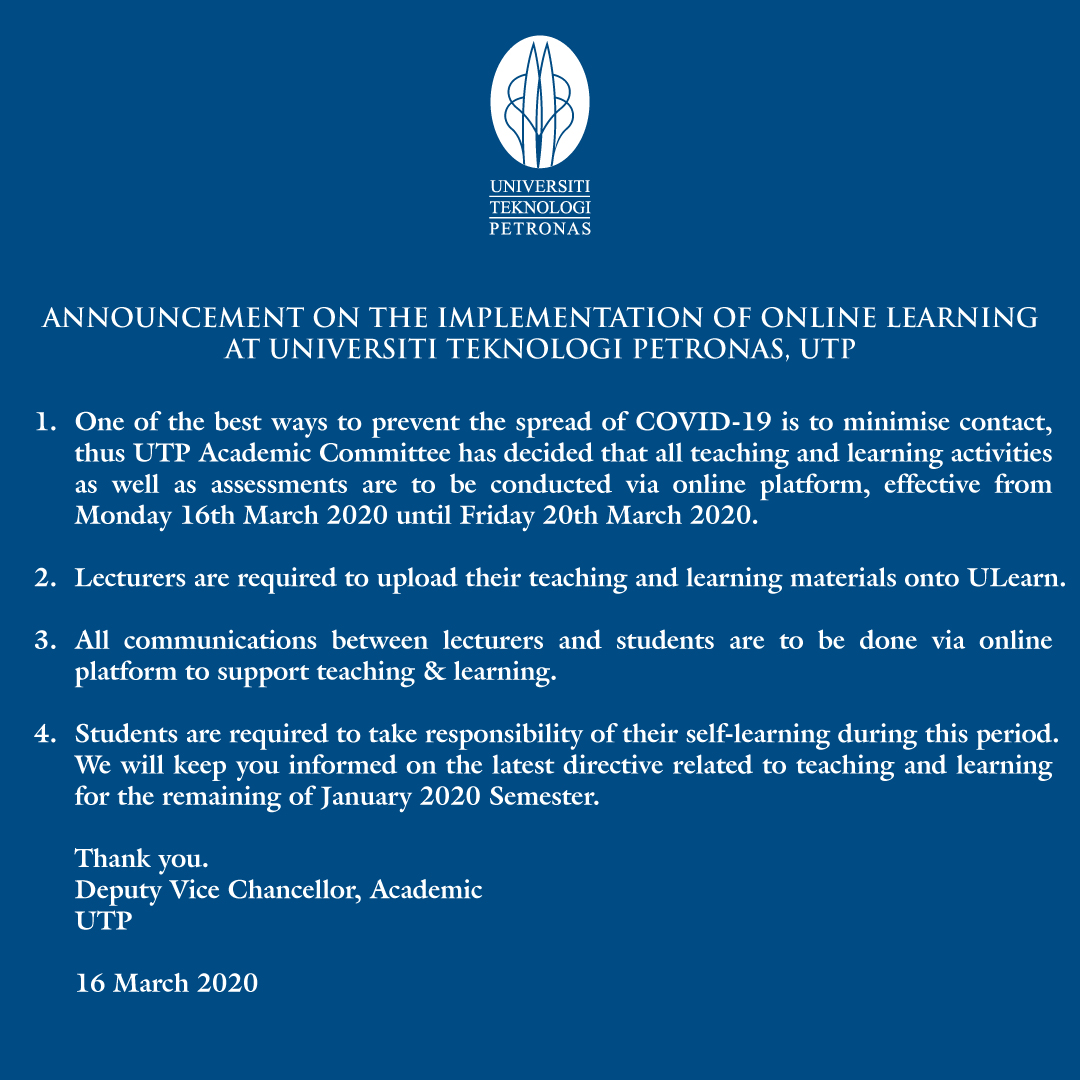 announcement-on-the-implementation-of-online-learning-at-universiti-teknologi-petronas - Anonymous